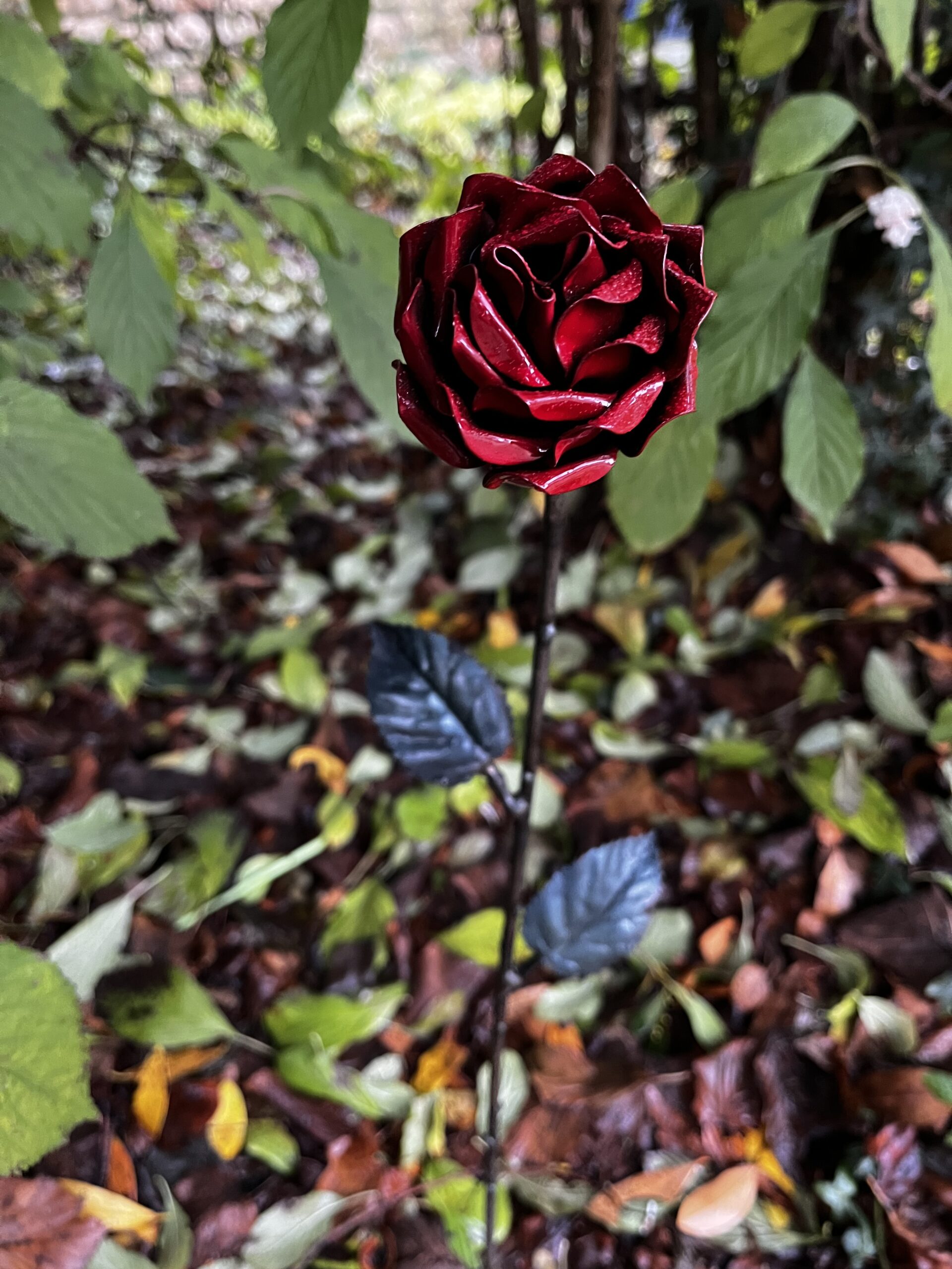Timeless Handcrafted Rose with Elegant Leaves | Old Smithy North Lincs